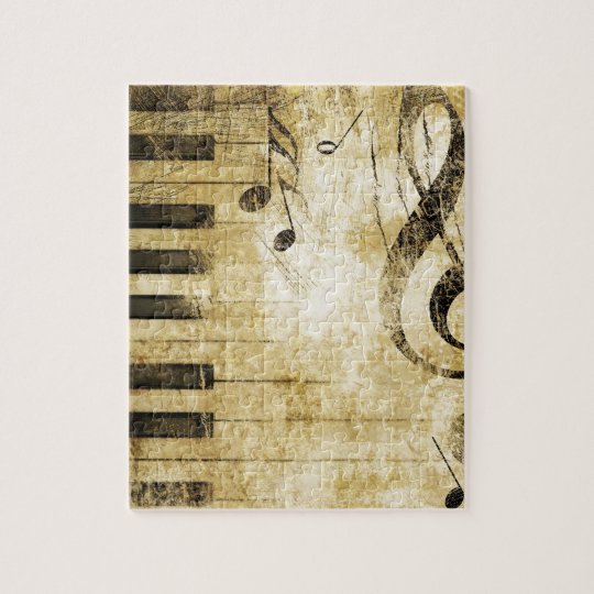 Piano Music Notes Jigsaw Puzzle | Zazzle.com