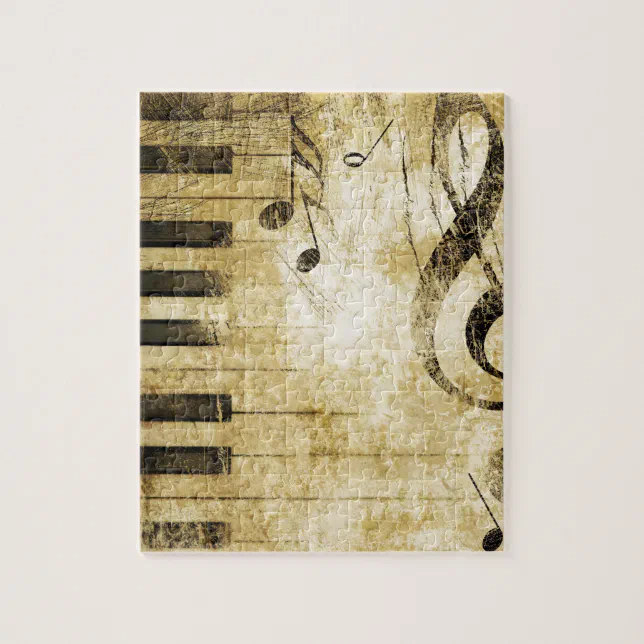 Piano Music Notes Jigsaw Puzzle | Zazzle