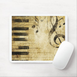 Piano Music Notes Mouse Pad | Zazzle