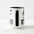 Piano Music Notes Personalized Custom Colors Mug | Zazzle