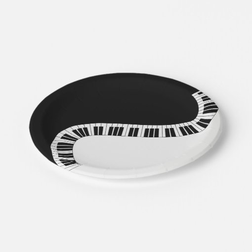 Piano Music Paper Plate | Zazzle