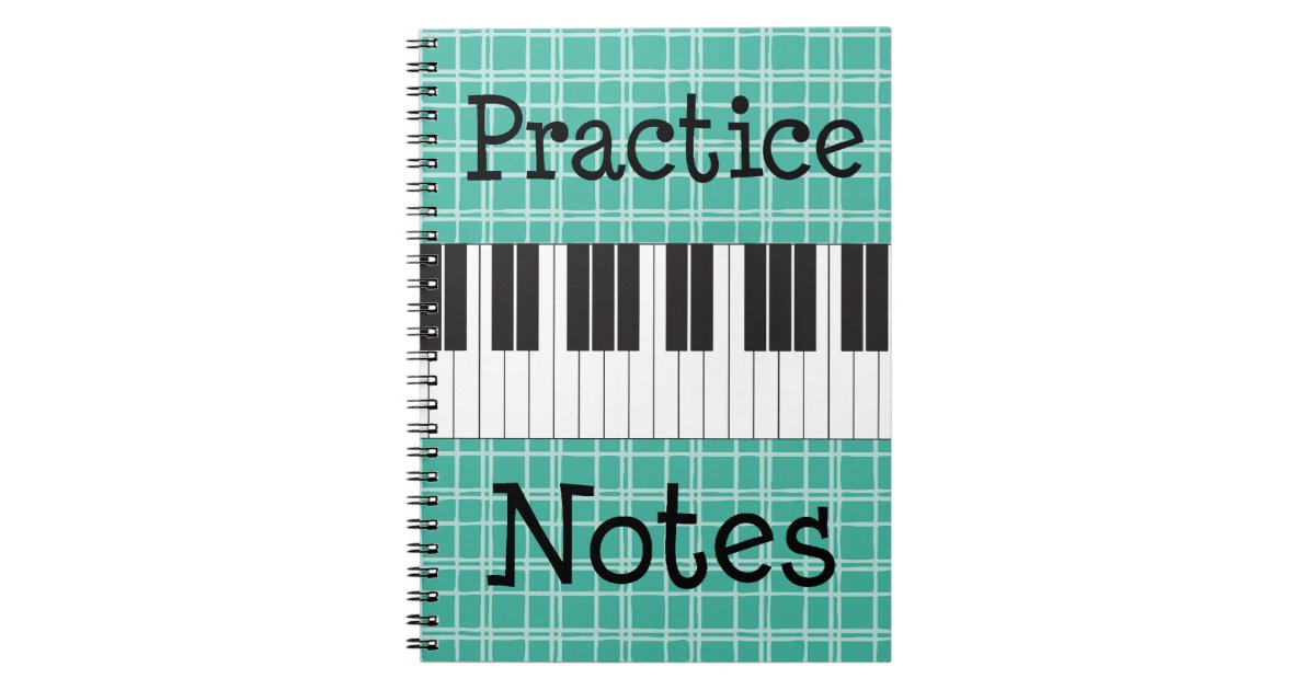 Piano Music Practice Notes Notebook | Zazzle