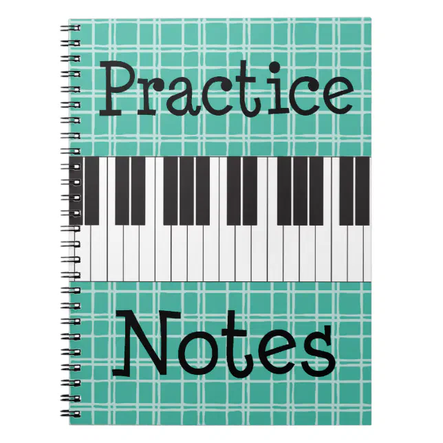 Piano Music Practice Notes Notebook | Zazzle