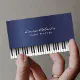 Piano Music Teacher Royal Blue Musical Business Card | Zazzle