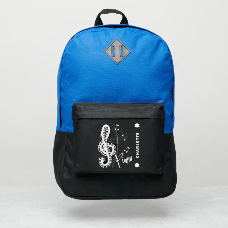 Piano Music Theme Personalized Port Authority® Backpack | Zazzle