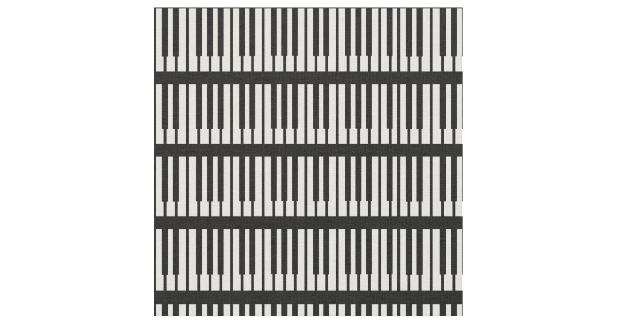 Piano Pattern Fabric | Zazzle