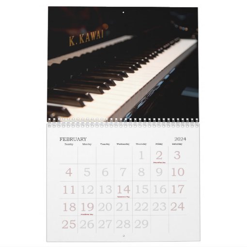 Piano Photo Wall Calendar | Zazzle