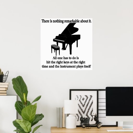 Piano Player Poster Pianist Musician | Zazzle