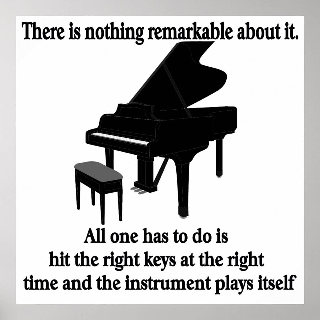Piano Player Poster Pianist Musician | Zazzle