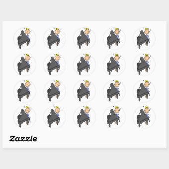 Piano Player Stickers Sticker | Zazzle