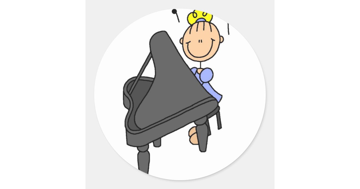Piano Player Stickers Sticker | Zazzle