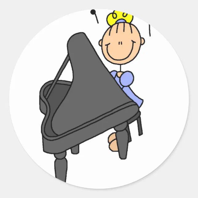 Piano Player Stickers Sticker | Zazzle