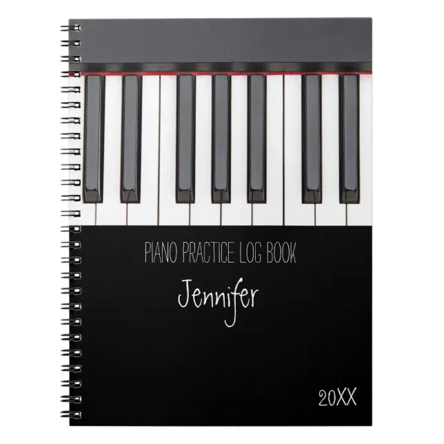 Piano Practice Log Book | Zazzle