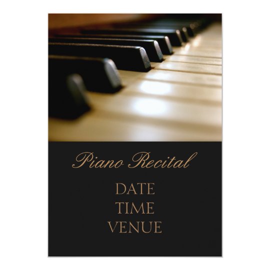 Piano Recital elegant stylish performance Invitation | Zazzle.com