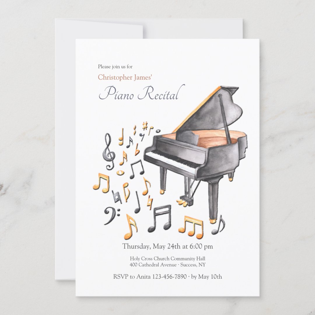 Piano Recital Invitation | Zazzle