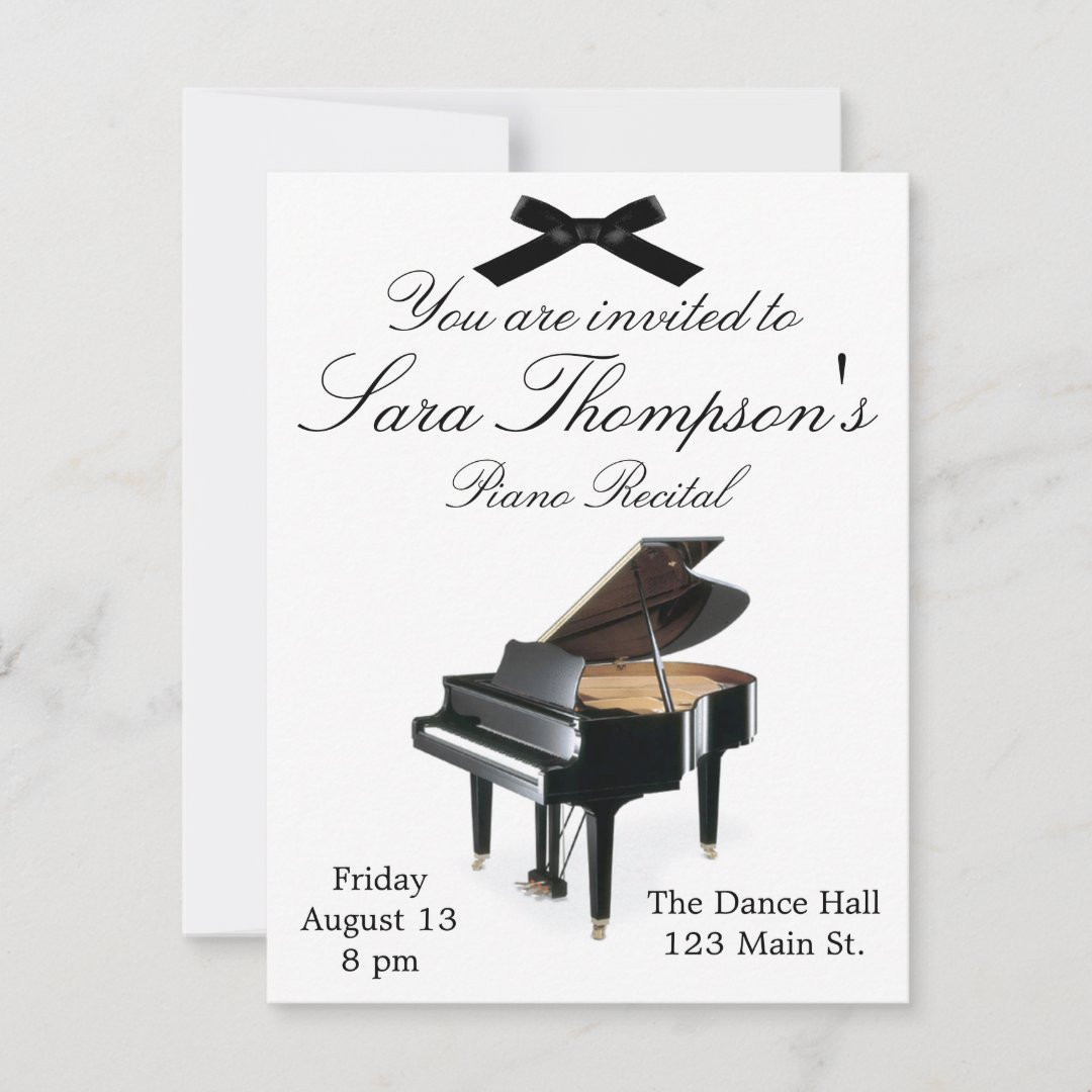 Piano Recital Invitation | Zazzle