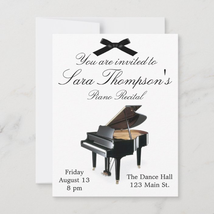 Piano Recital Invitation | Zazzle.com