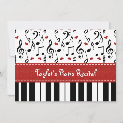 Piano Recital Invitations Invites | Zazzle
