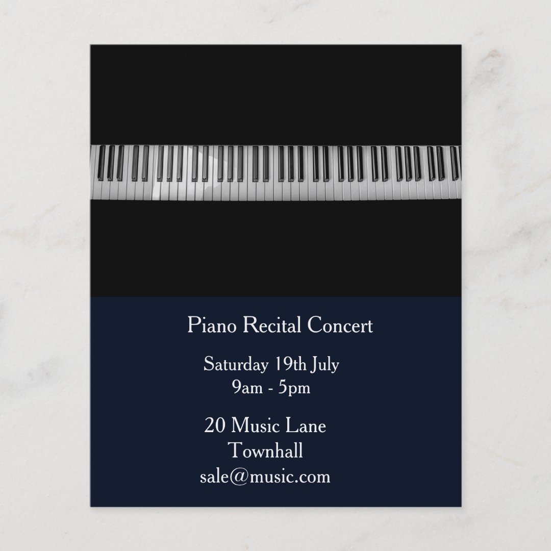 Piano Recital music performance Flyer | Zazzle