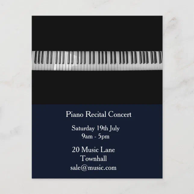 Piano Recital music performance Flyer | Zazzle