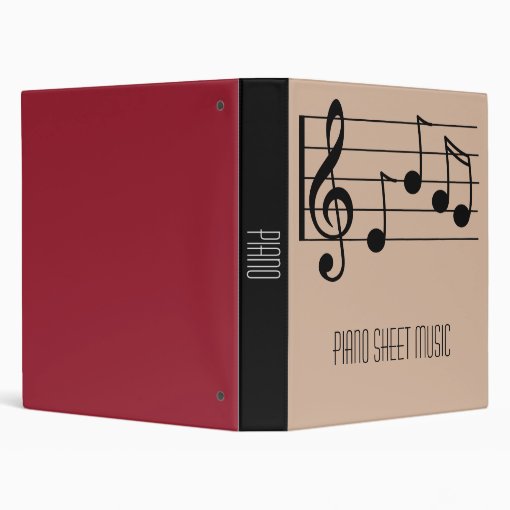 Piano Sheet Music student folder portfolio | Zazzle