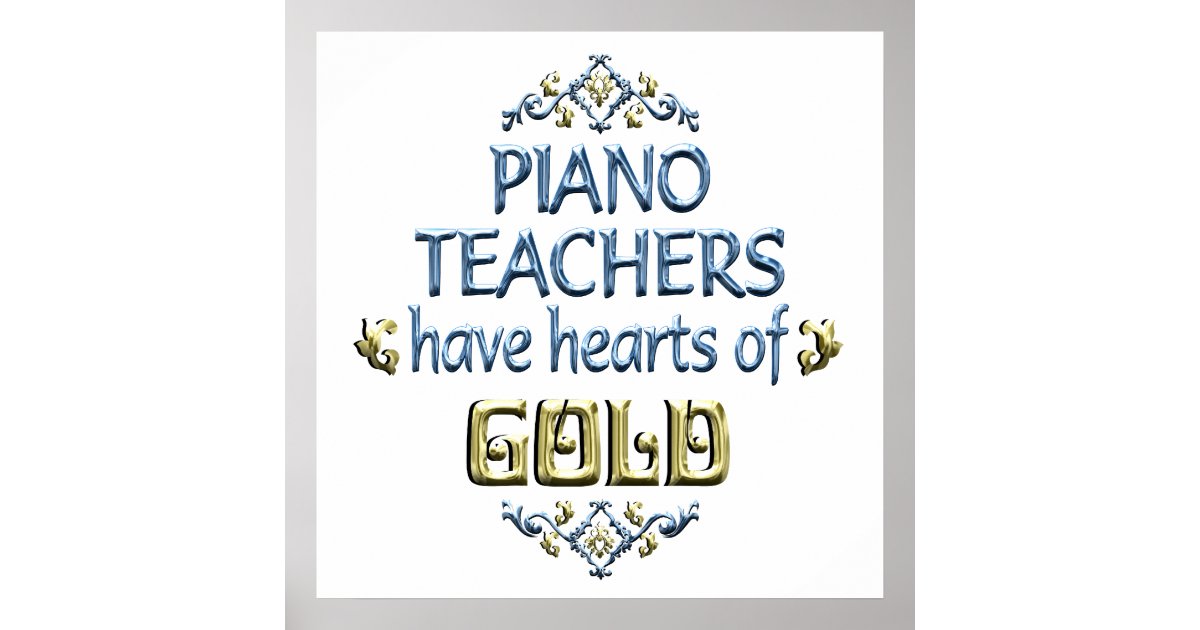 Piano Teacher Appreciation Poster | Zazzle