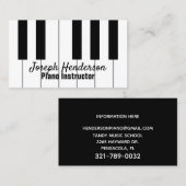 Piano Teacher Business Card | Zazzle