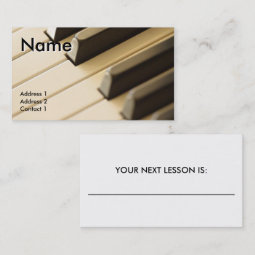 PIANO TEACHER BUSINESS CARD | Zazzle