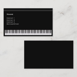 Piano Teacher Business Card | Zazzle