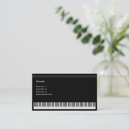 Piano Teacher Business Card | Zazzle