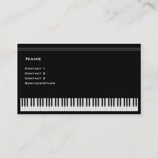 Piano Teacher Business Card | Zazzle
