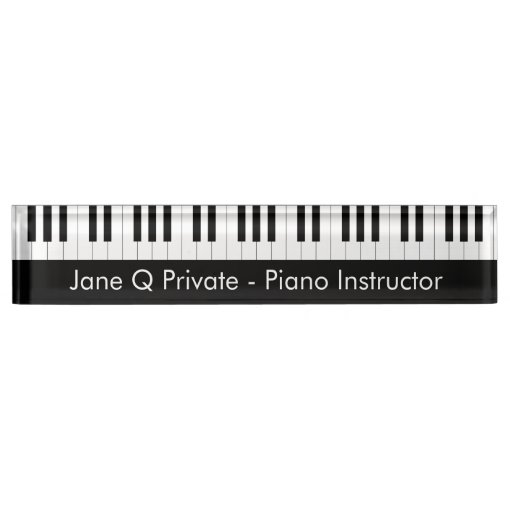 Piano Teacher Instructor Desk Name Plate | Zazzle