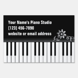 Piano Teacher Keyboard Yard Sign | Zazzle