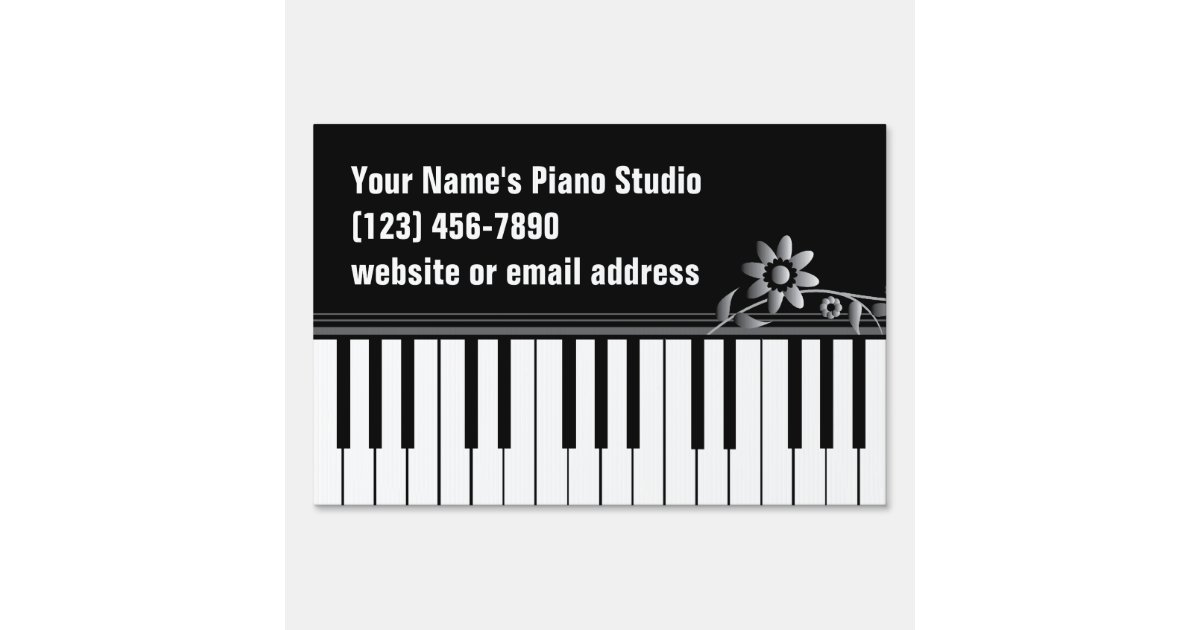 Piano Teacher Keyboard Yard Sign | Zazzle