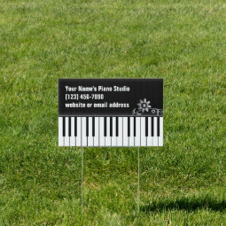 Piano Teacher Keyboard Yard Sign | Zazzle