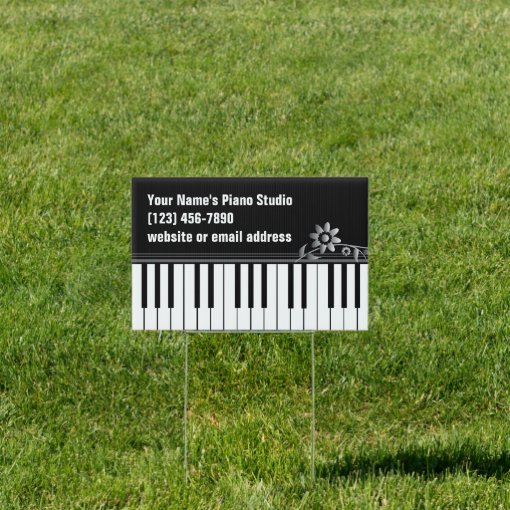 Piano Teacher Keyboard Yard Sign | Zazzle