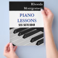 Piano Teacher Lessons Business Advertising Flyer | Zazzle