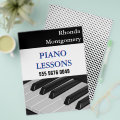 Piano Teacher Lessons Business Advertising Flyer | Zazzle