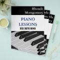Piano Teacher Lessons Business Advertising Flyer | Zazzle