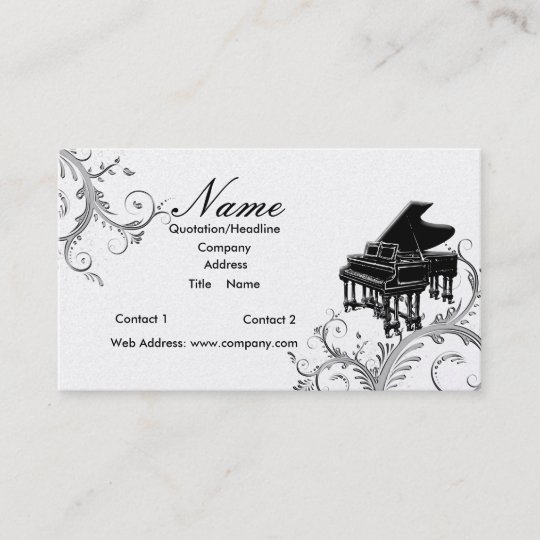 Piano Teacher or Sales Grand Piano Business Card | Zazzle.com