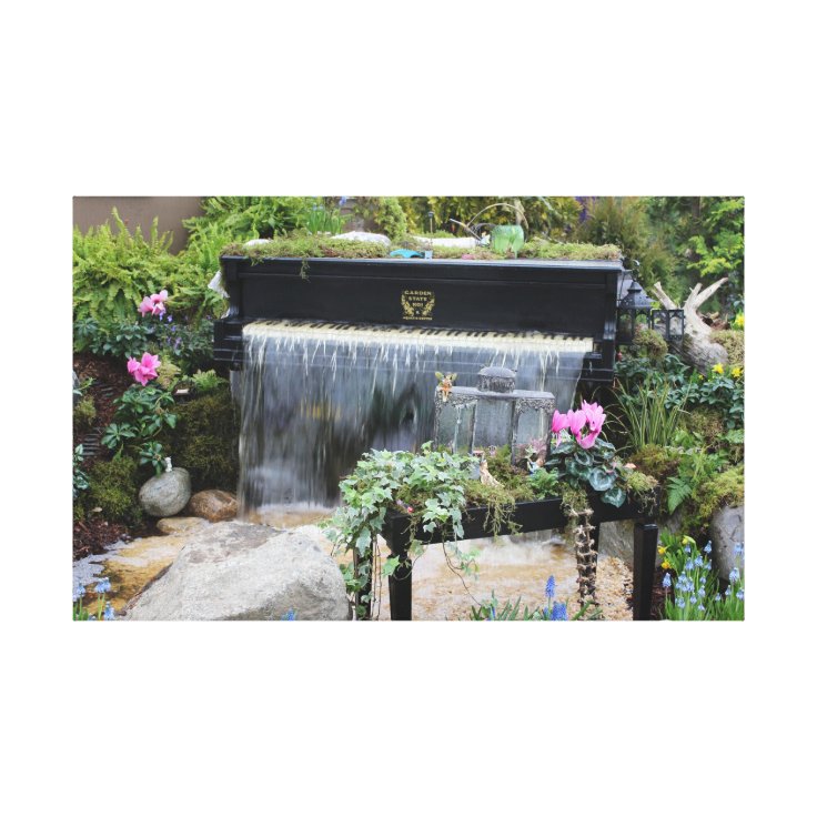 Piano Waterfall Canvas Print | Zazzle