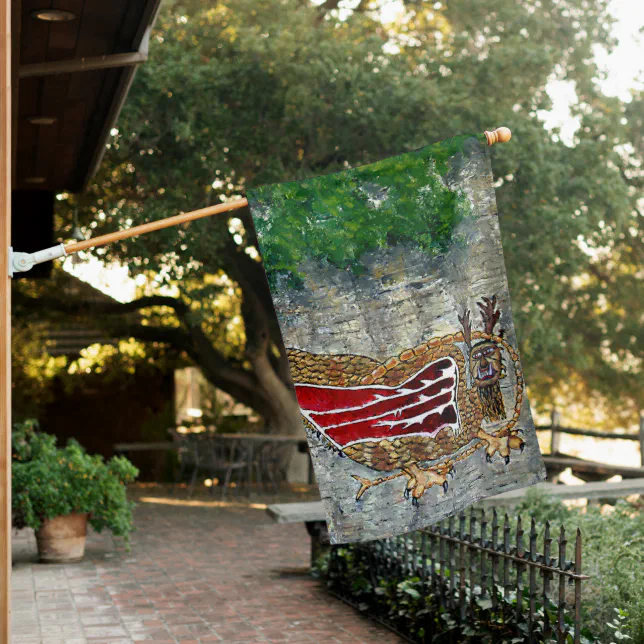 Piasa Bird Illinois Native American Legend Canvas House Flag | Zazzle