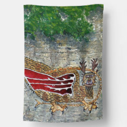 Piasa Bird Illinois Native American Legend Canvas House Flag | Zazzle