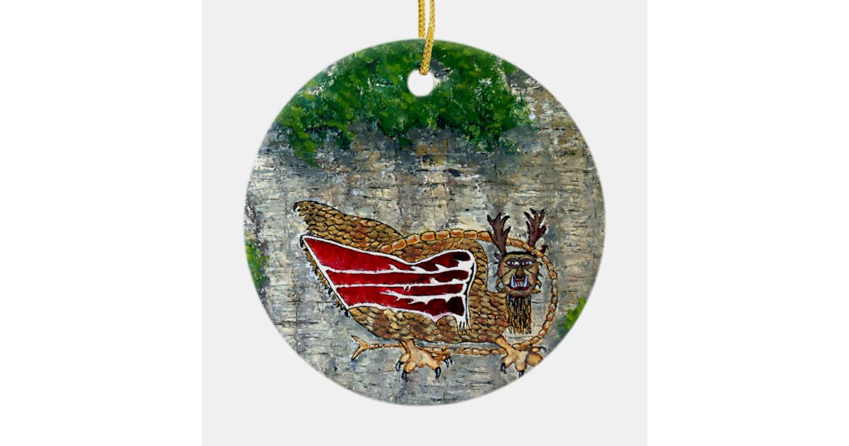 Piasa Bird Illinois Native American Legend Ceramic Ornament | Zazzle