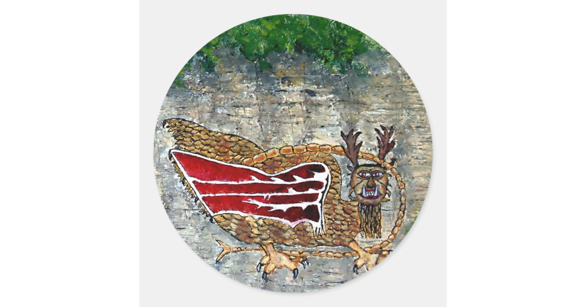 Piasa Bird Illinois Native American Legend Classic Round Sticker | Zazzle