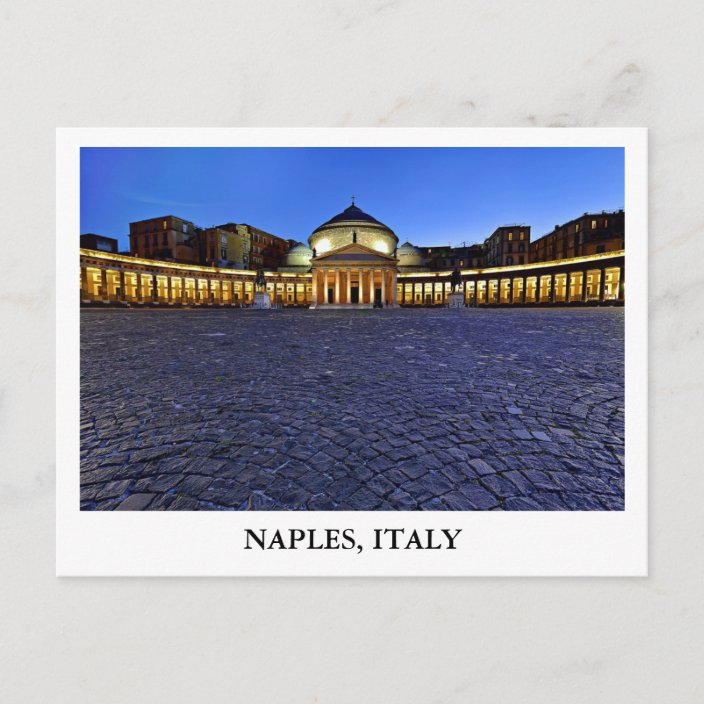 Piazza del Plebiscito in Naples, Italy Postcard | Zazzle.com