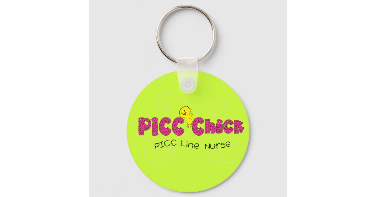 PICC Chick PICC Line Nurse Gifts Keychain | Zazzle