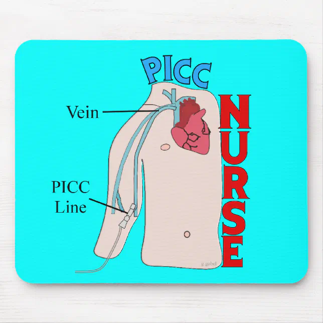 PICC Line Nurse Anatomical Design Gifts Mouse Pad | Zazzle