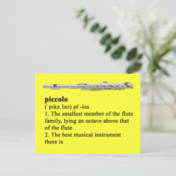 Piccolo definition postcard | Zazzle