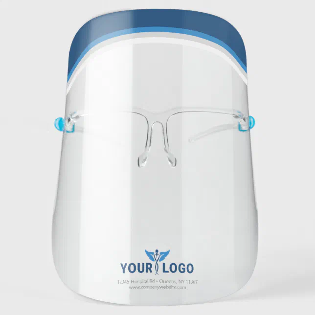 Pick Any Branding Colors Simple Company Logo Face Shield | Zazzle